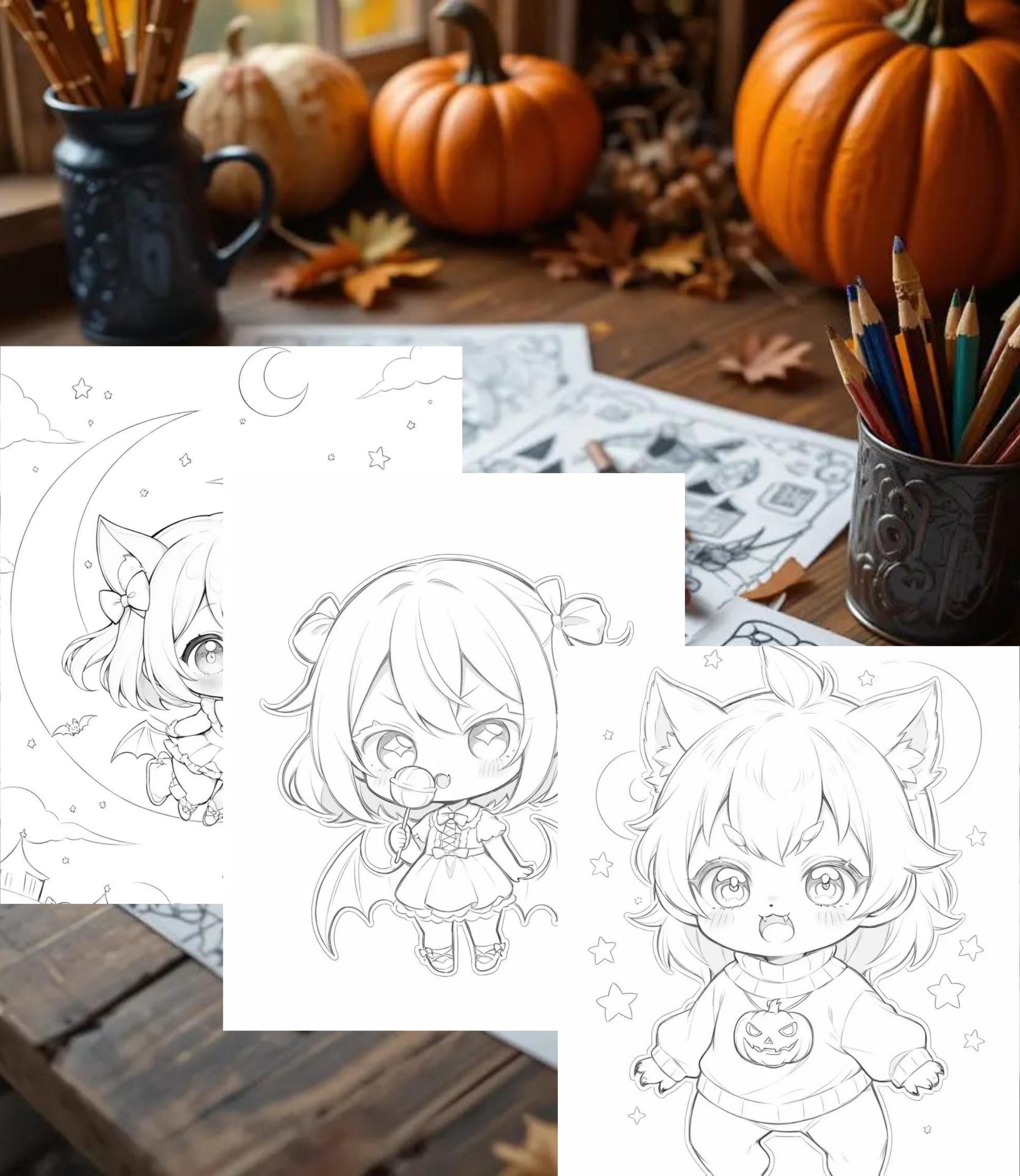 Halloween Coloring Pages Bundle | 20 Cute Spooky Printable Sheets ...