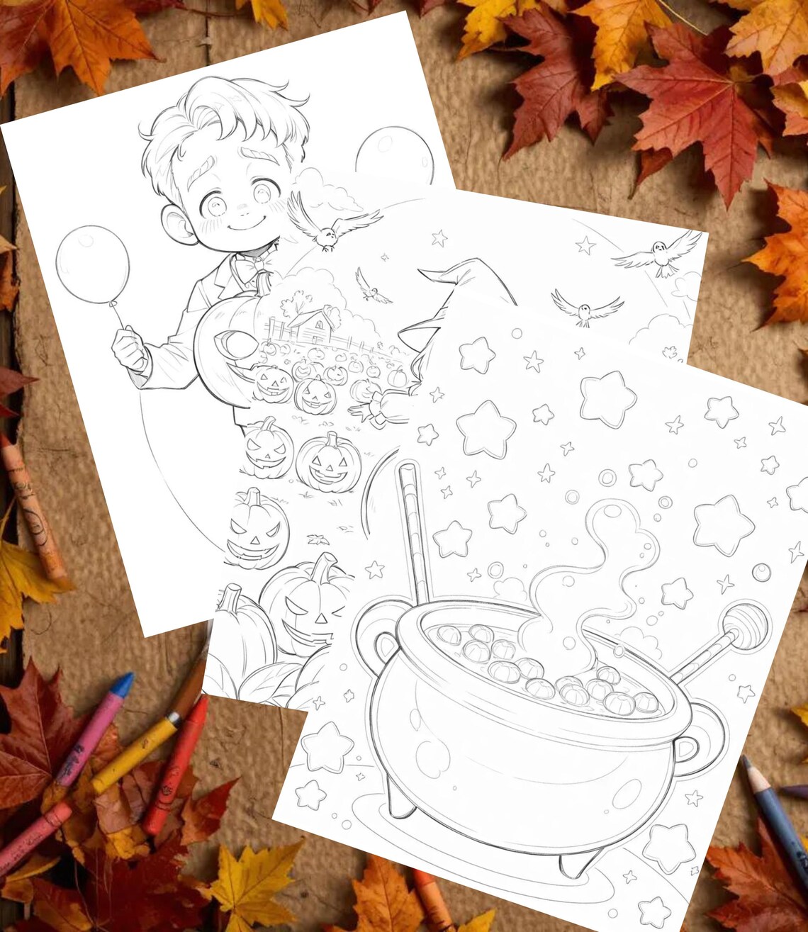 Halloween Coloring Pages Bundle | 20 Cute Spooky Printable Sheets ...