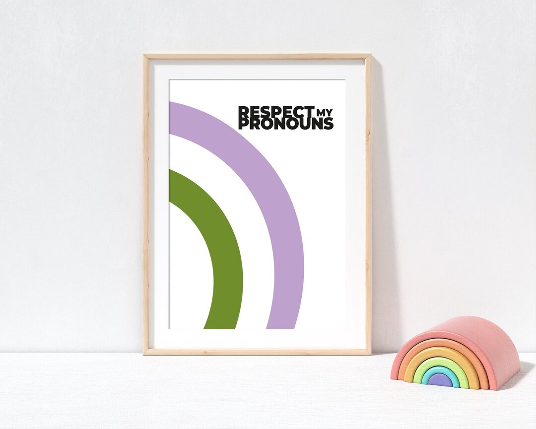 Genderqueer Pride Flag Printable Wall Art LGBTQ Home Office Decor Queer ...