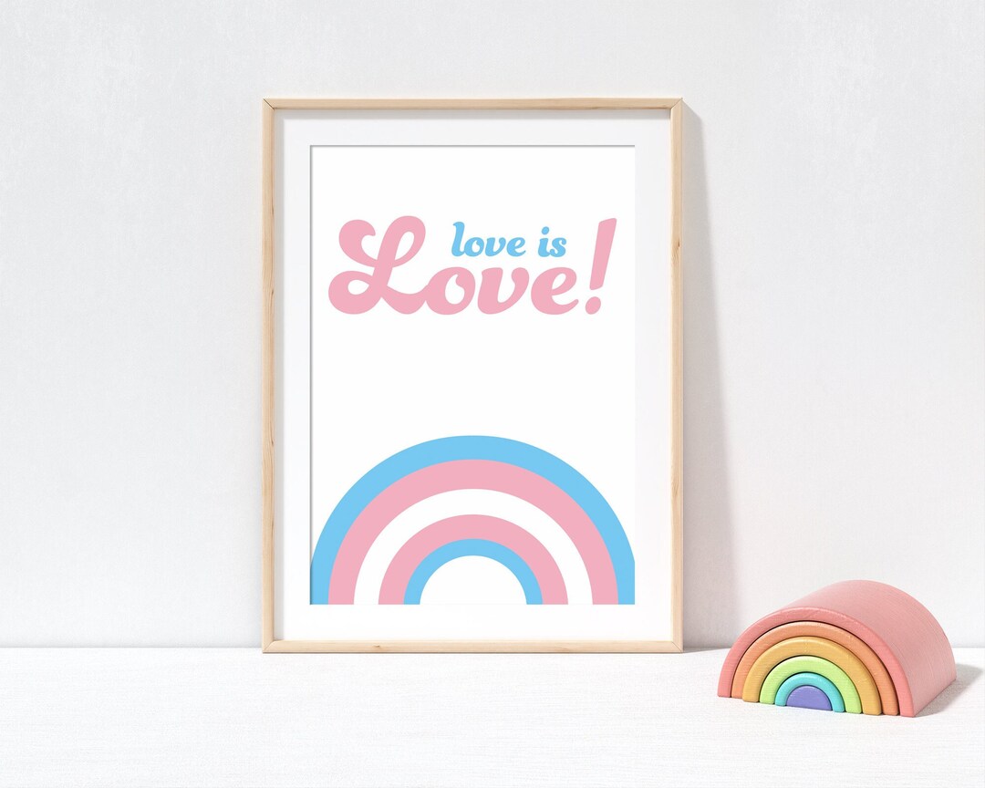 LGBTQ Transgender Pride Flag Printable Wall Art Queer Trans - Etsy