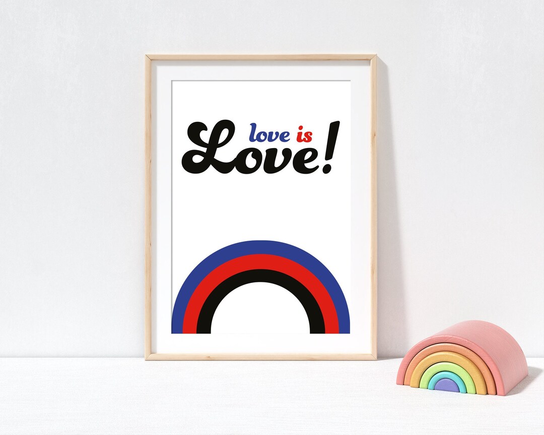 Polyamorous Pride Flag Printable Wall Art LGBTQ Home Office Decor ...