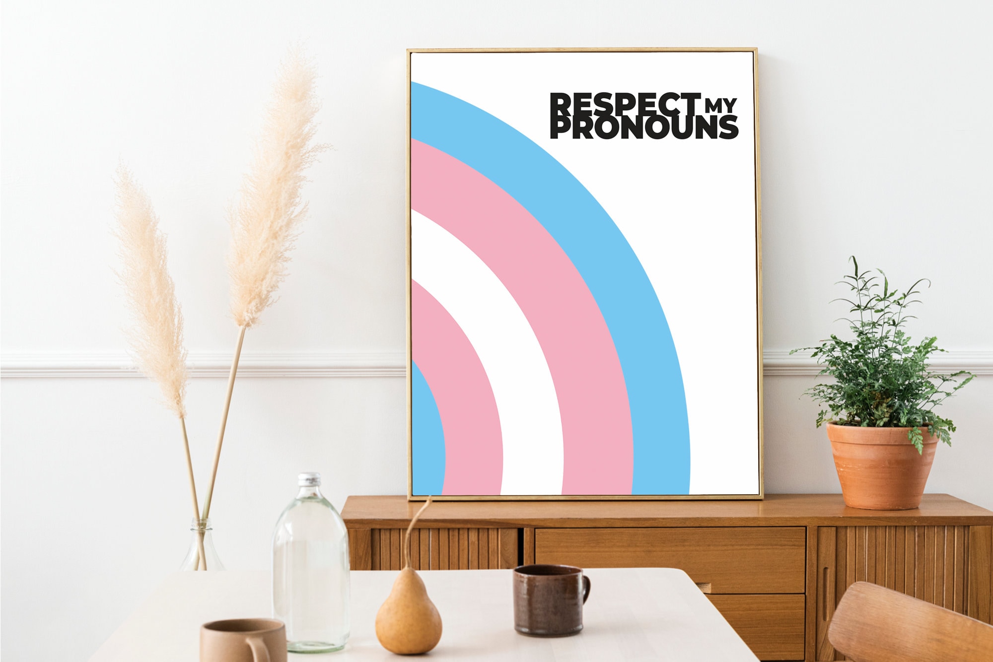 Transgender Pride Flag Printable Wall Art LGBTQ Home Office - Etsy