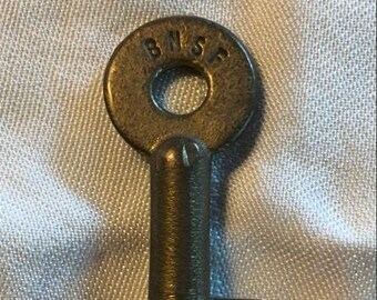 Vintage Hollow Brass Railroad Key SOOLINE - Etsy