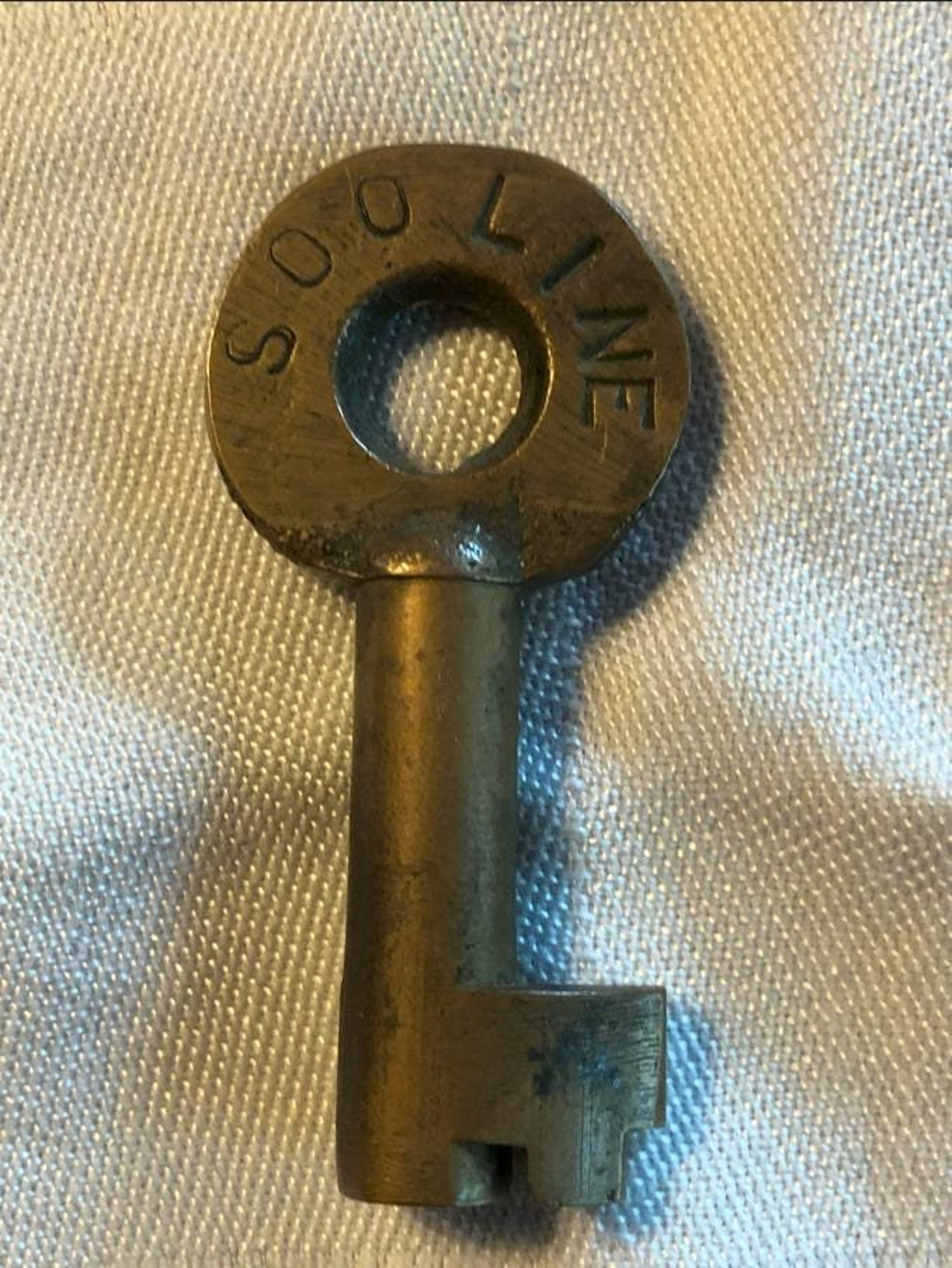 Vintage Hollow Brass Railroad Key SOOLINE - Etsy