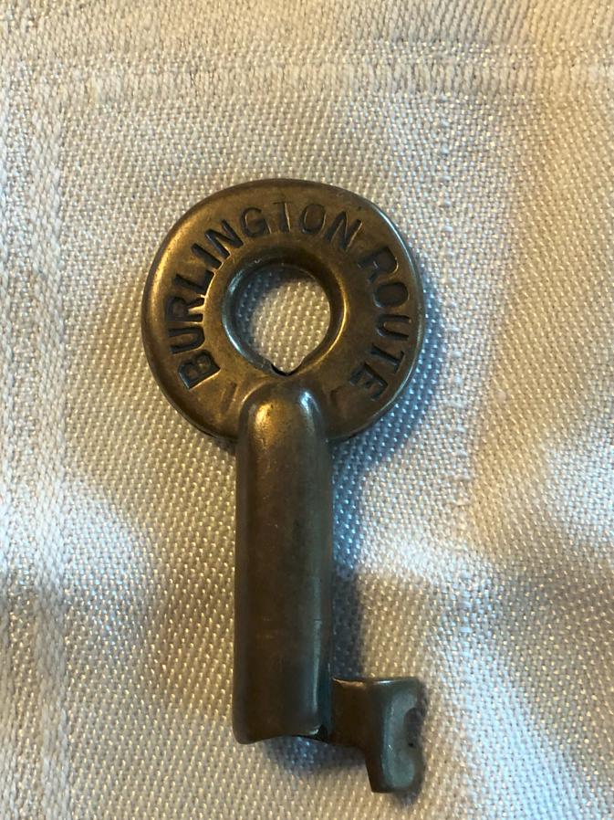 Vintage Hollow Brass Railroad Key Burlington Route - Etsy