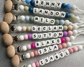 Personalized Baby Pacifier Customized Macrame Pacifier Clip Natural ...