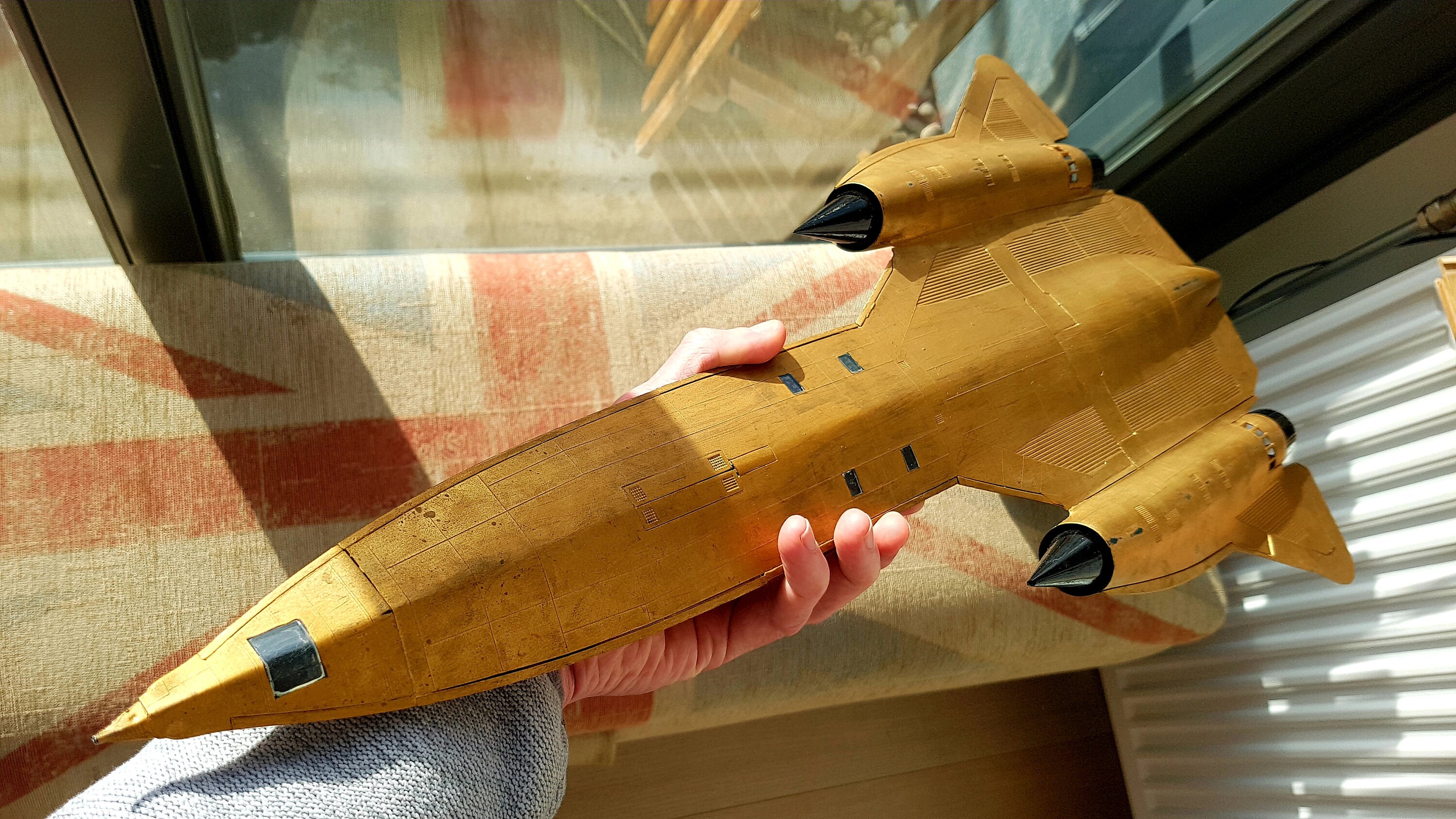 Lockheed SR-71 Blackbird Model Gold Painted 65cm - Etsy