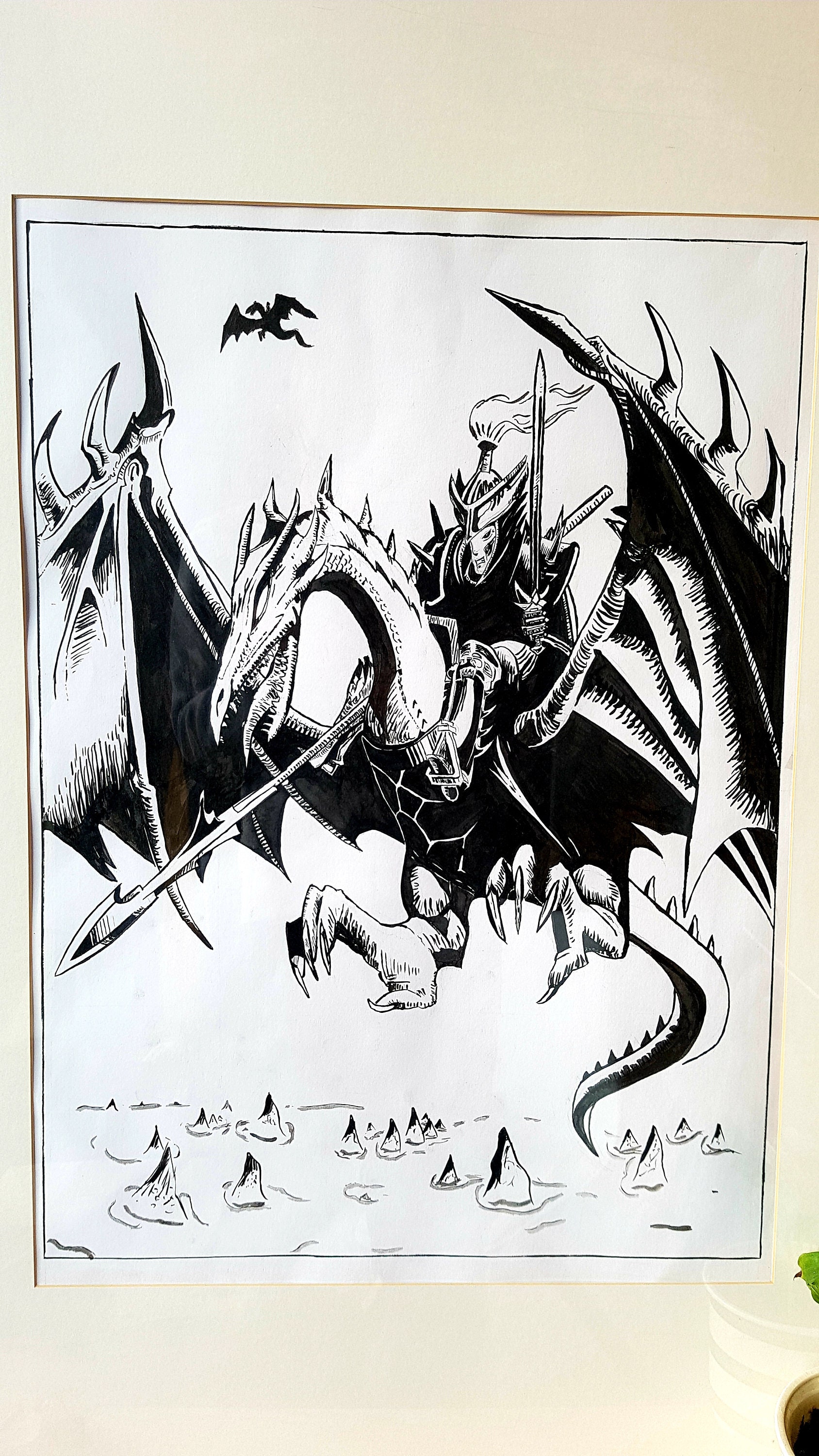Gargoyle - East-indian Ink With Pencil - 50x70cm - 2003 - Etsy