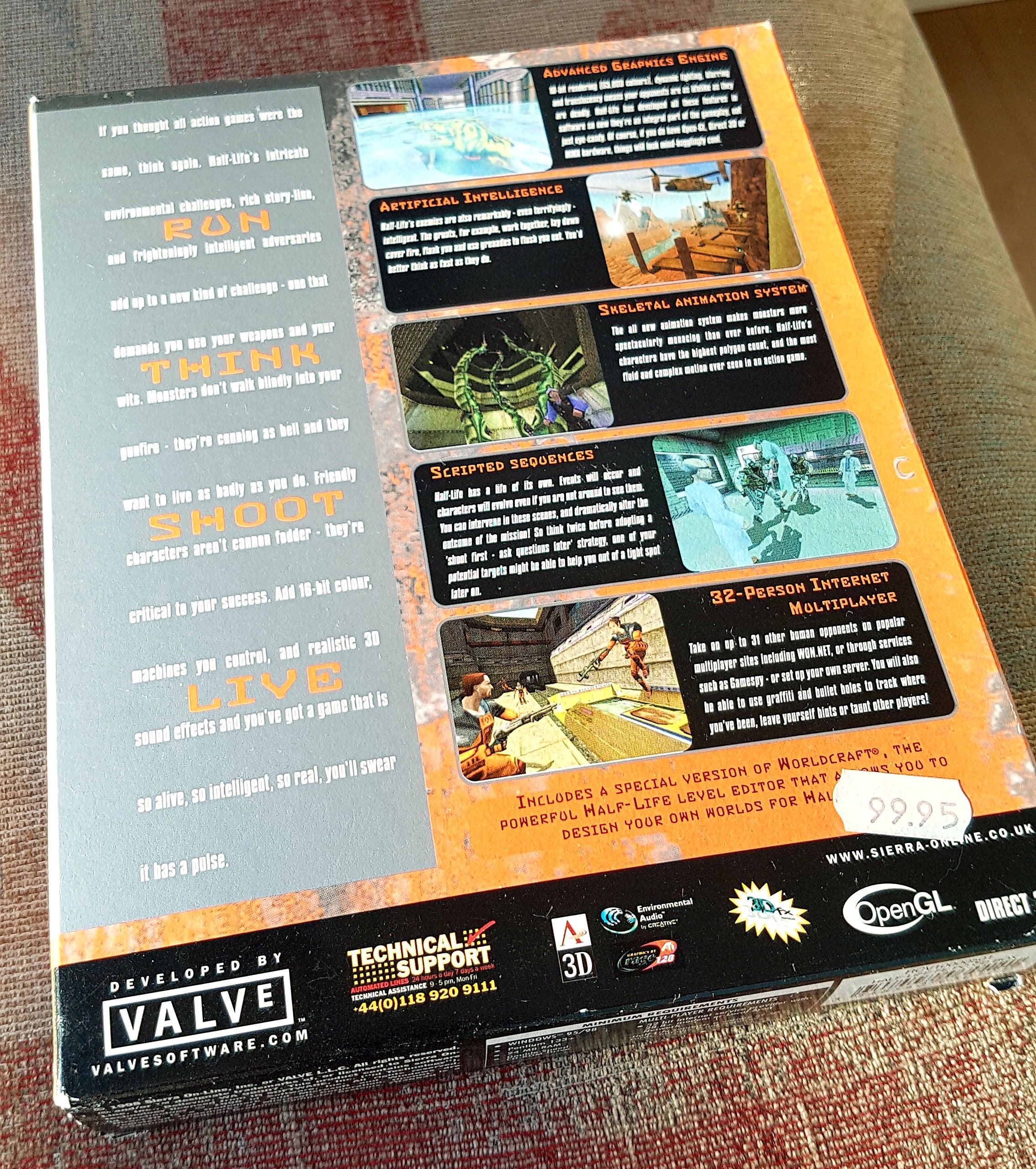 1998 Half-life 1 HL,HL1 Big Box PC - Etsy