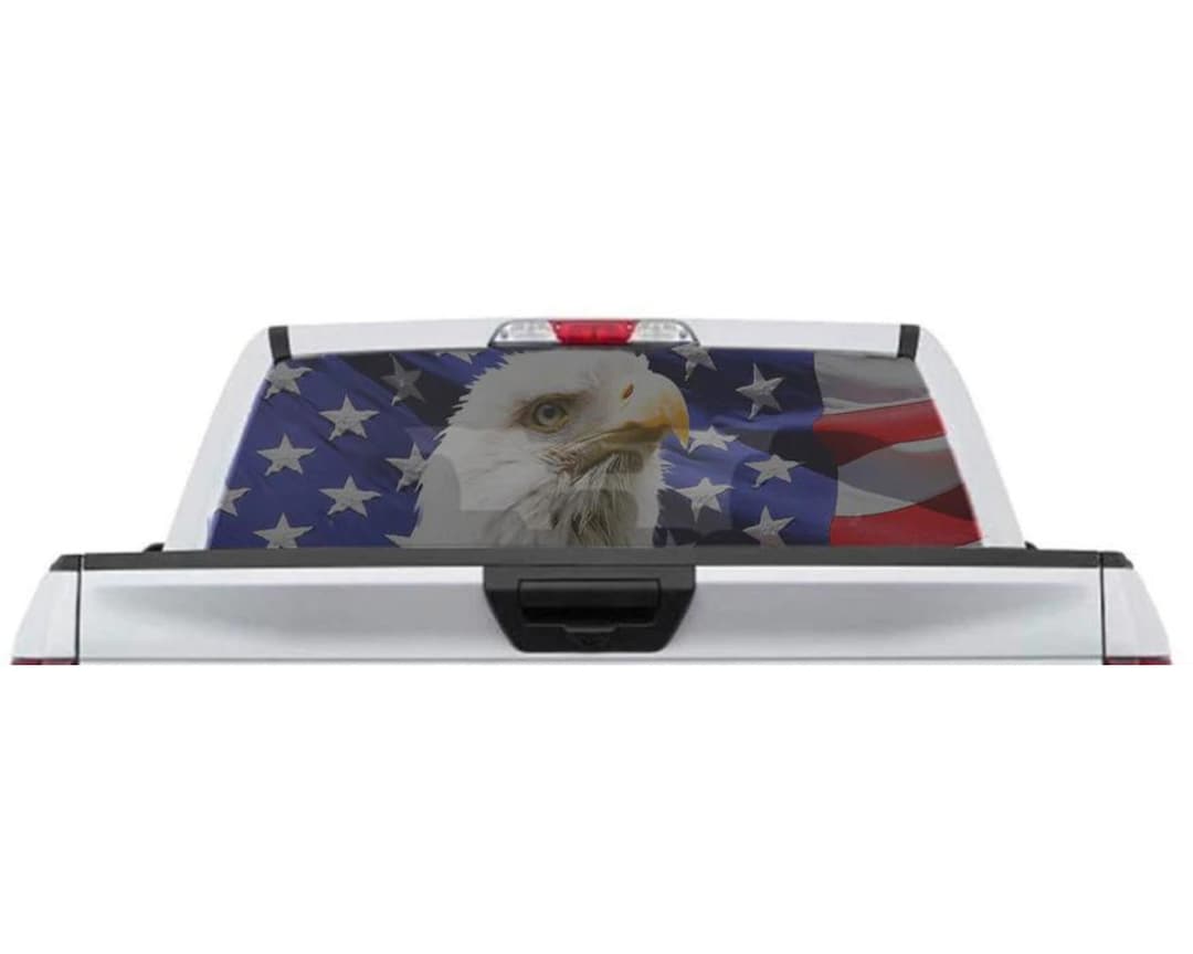 American Eagle Flag Rear Window Perf Decal Graphic for Truck SUV - Etsy