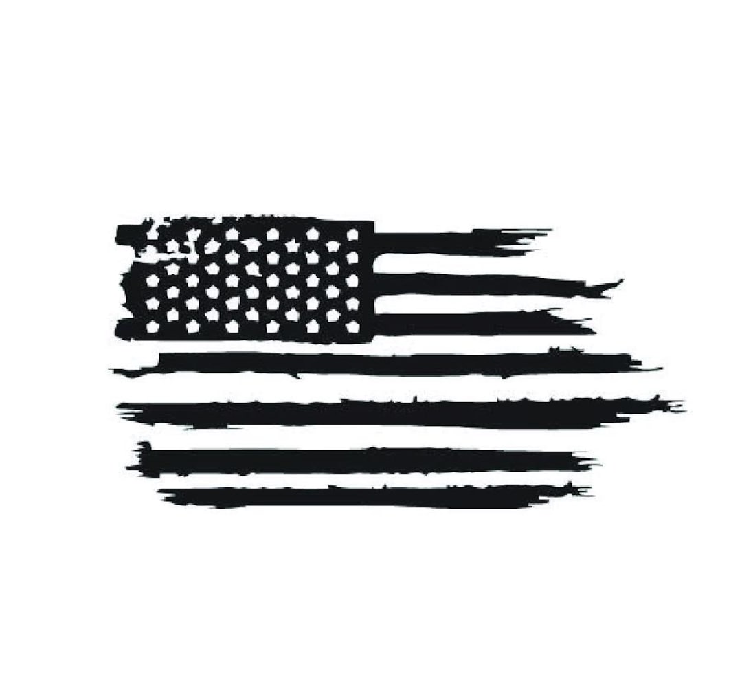 Tethered American Flag Decal Sticker. Car, Window - Etsy