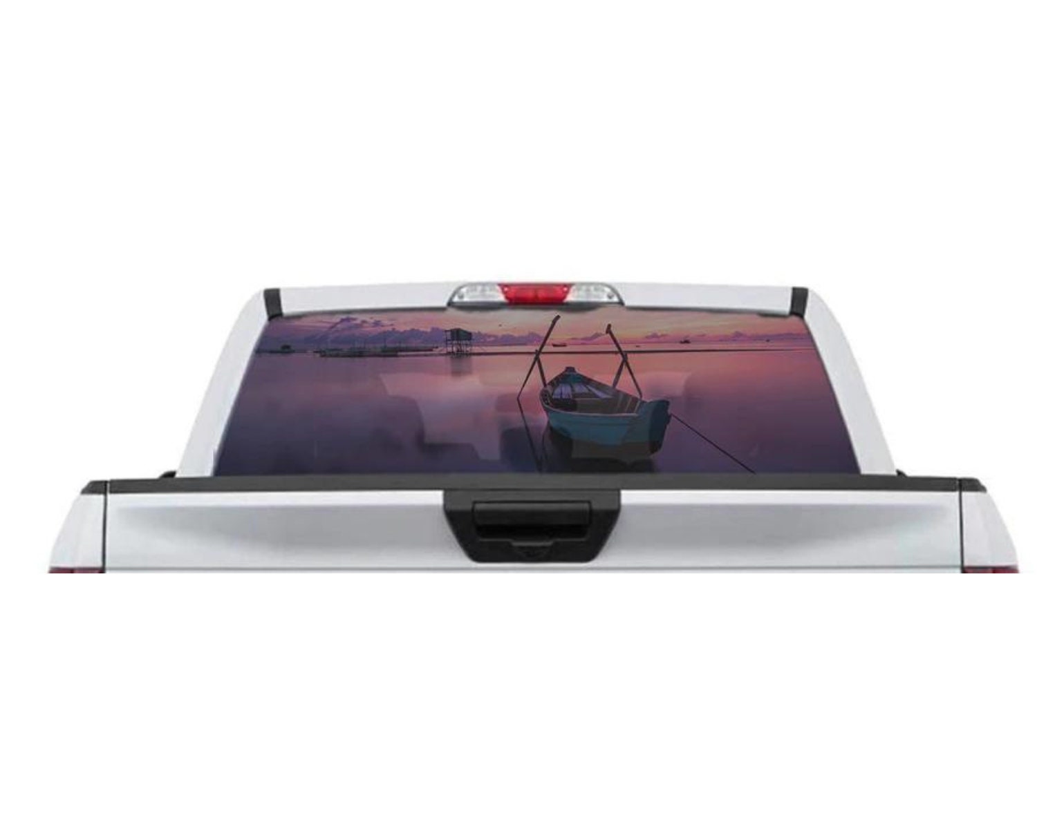 Boat Sunset Rear Window Perf Decal Graphic for Truck SUV - Etsy