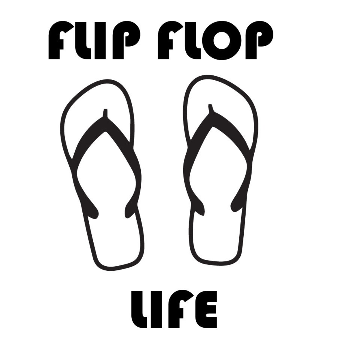 Flip Flop Life Decal Sticker. Car, Window - Etsy