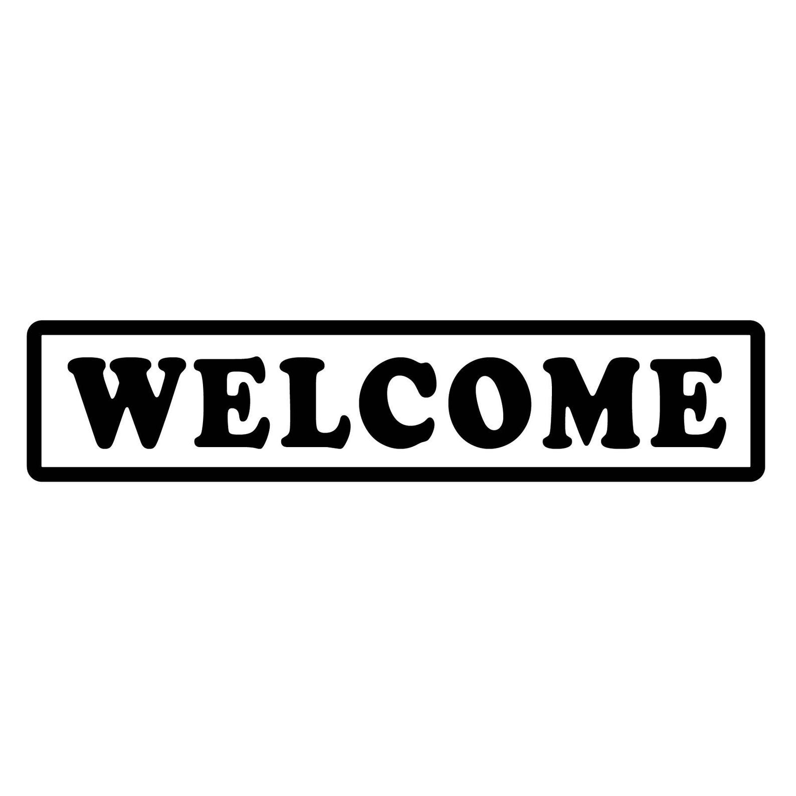 Welcome Sticker Decal Sign Business Home Window Door Wall Vinyl Decal ...