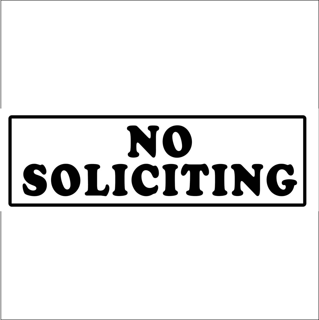 No Soliciting Sticker Decal Sign Business Home Window Door Wall Vinyl ...