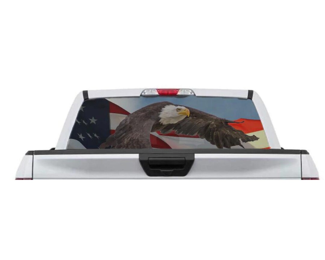 American Eagle Flag Rear Window Perf Decal Graphic for Truck SUV - Etsy