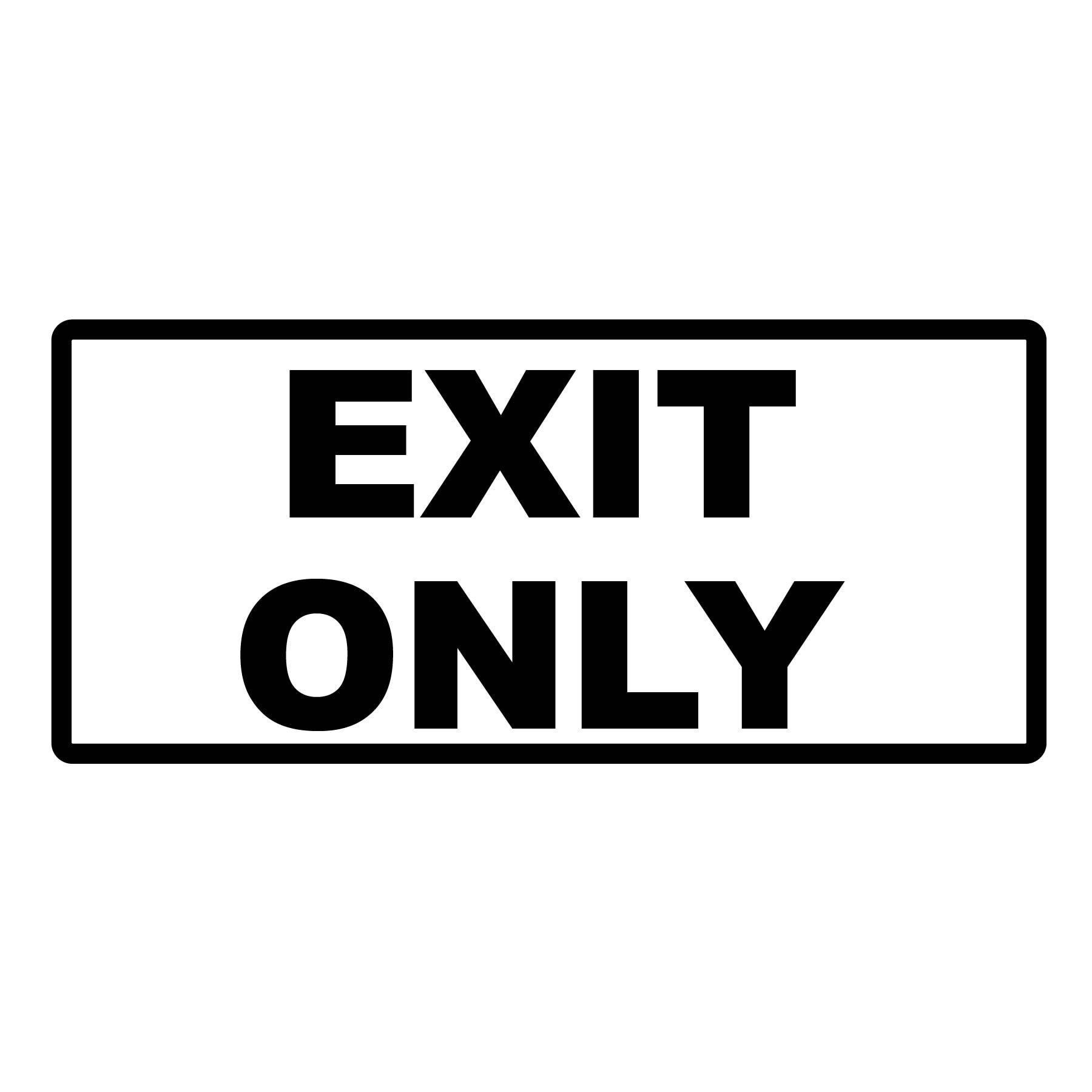 Exit Only Sticker Decal Sign Business Home Window Door Wall Vinyl Decal ...