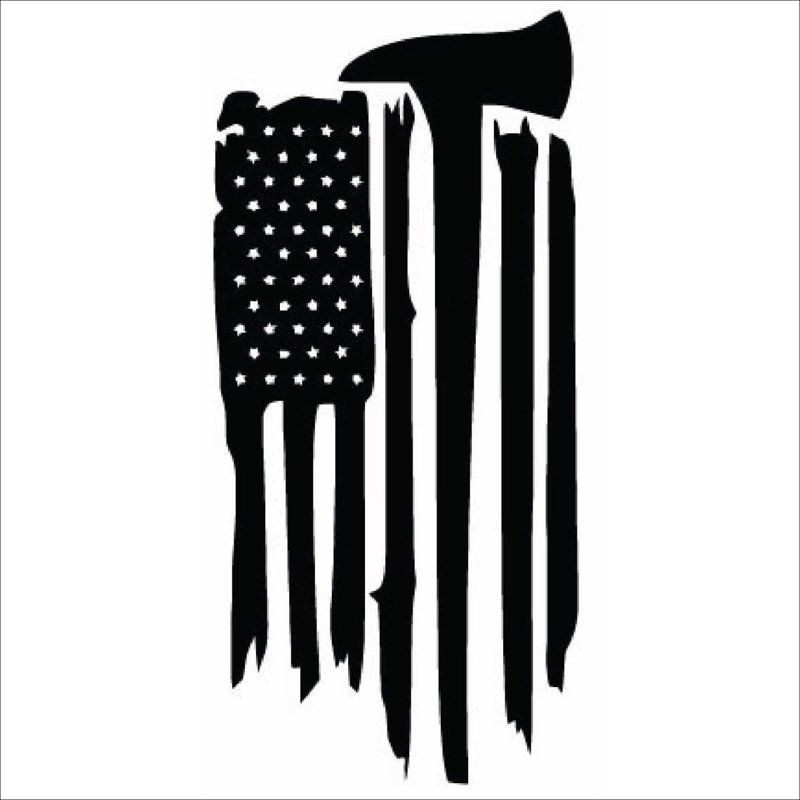 Fire Fighter American Flag Decal Sticker. Car, Window - Etsy