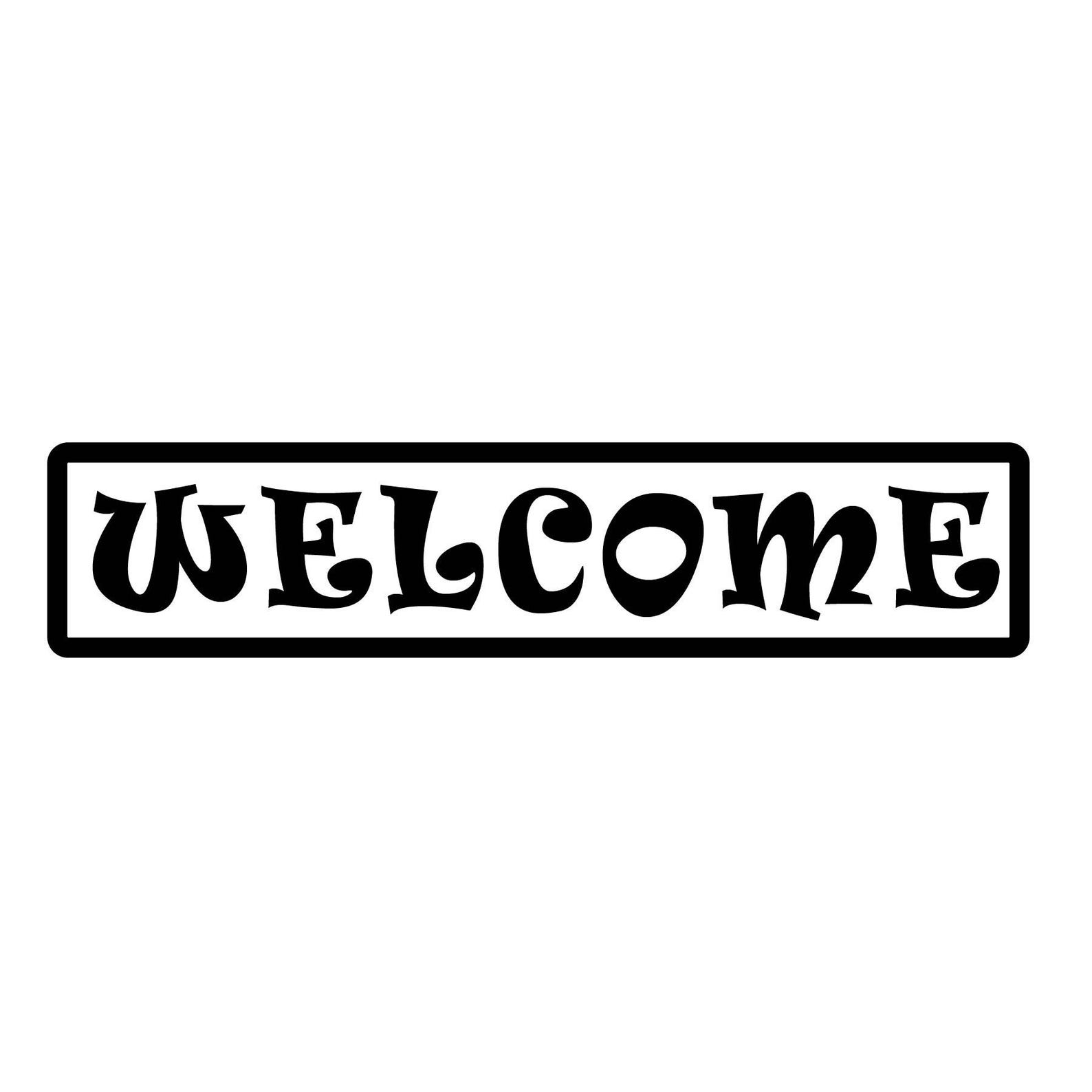 Welcome Sticker Decal Sign Business Home Window Door Wall Vinyl Decal ...