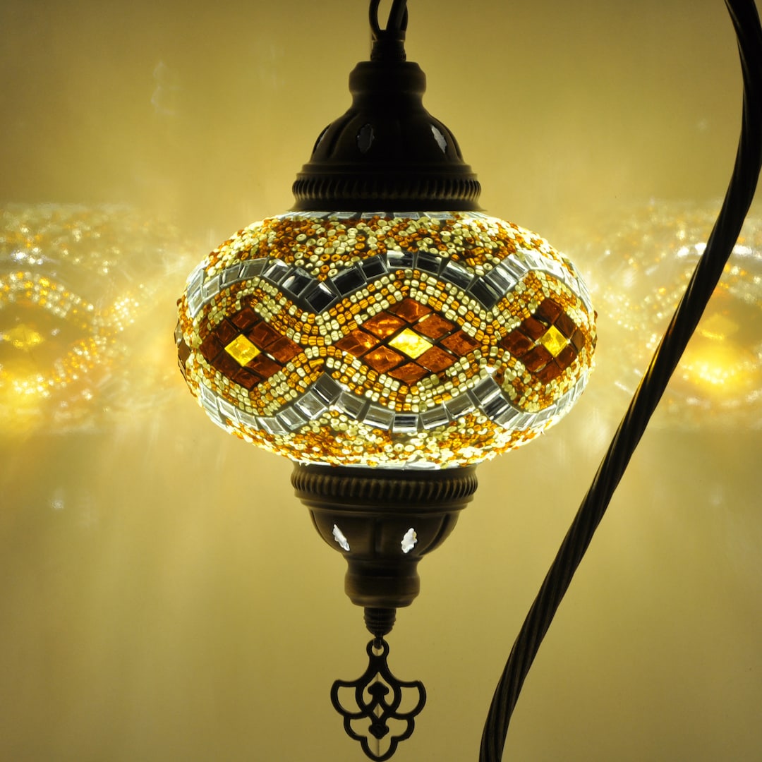 Turkish Lamp Mosaic Table Lamps Turkish Moroccan Lamp Handmade Swan ...