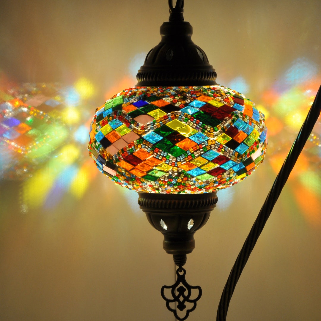 Turkish Lamp Mosaic Table Lamps | Turkish Moroccan Lamp | Handmade Swan ...