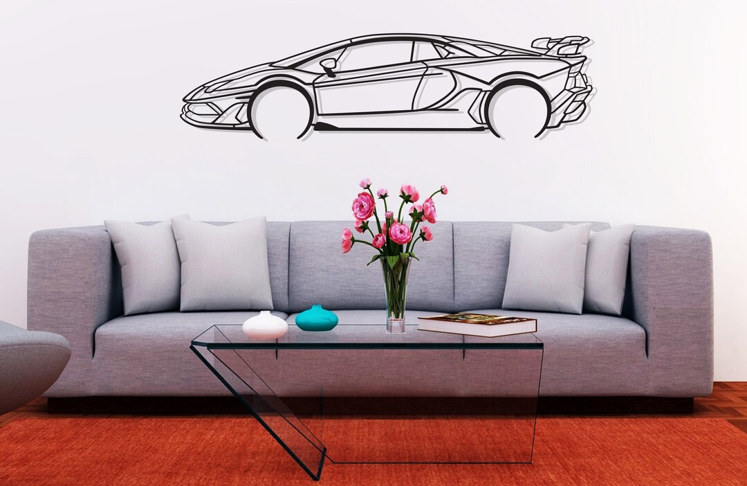 Aventador SVJ Metal Wall Art Metal Car Wall Art Gift for Car Lovers ...
