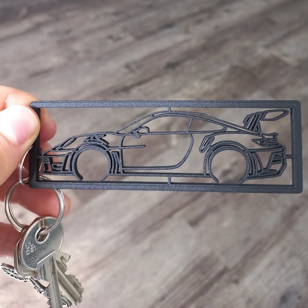 Porsche 911 Gt3 Rs Keychain - Etsy