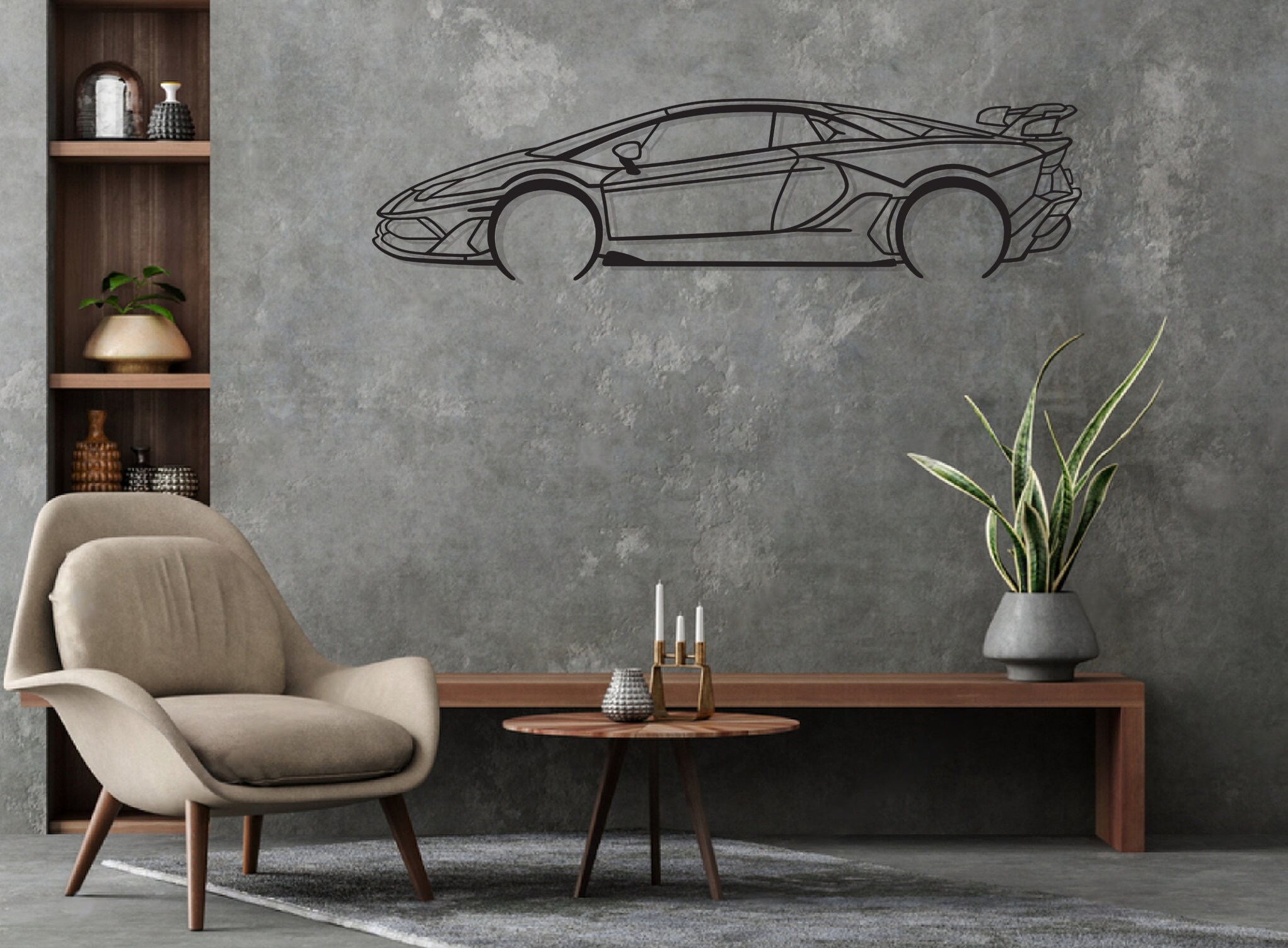 Aventador SVJ Metal Wall Art Metal Car Wall Art Gift for Car Lovers ...