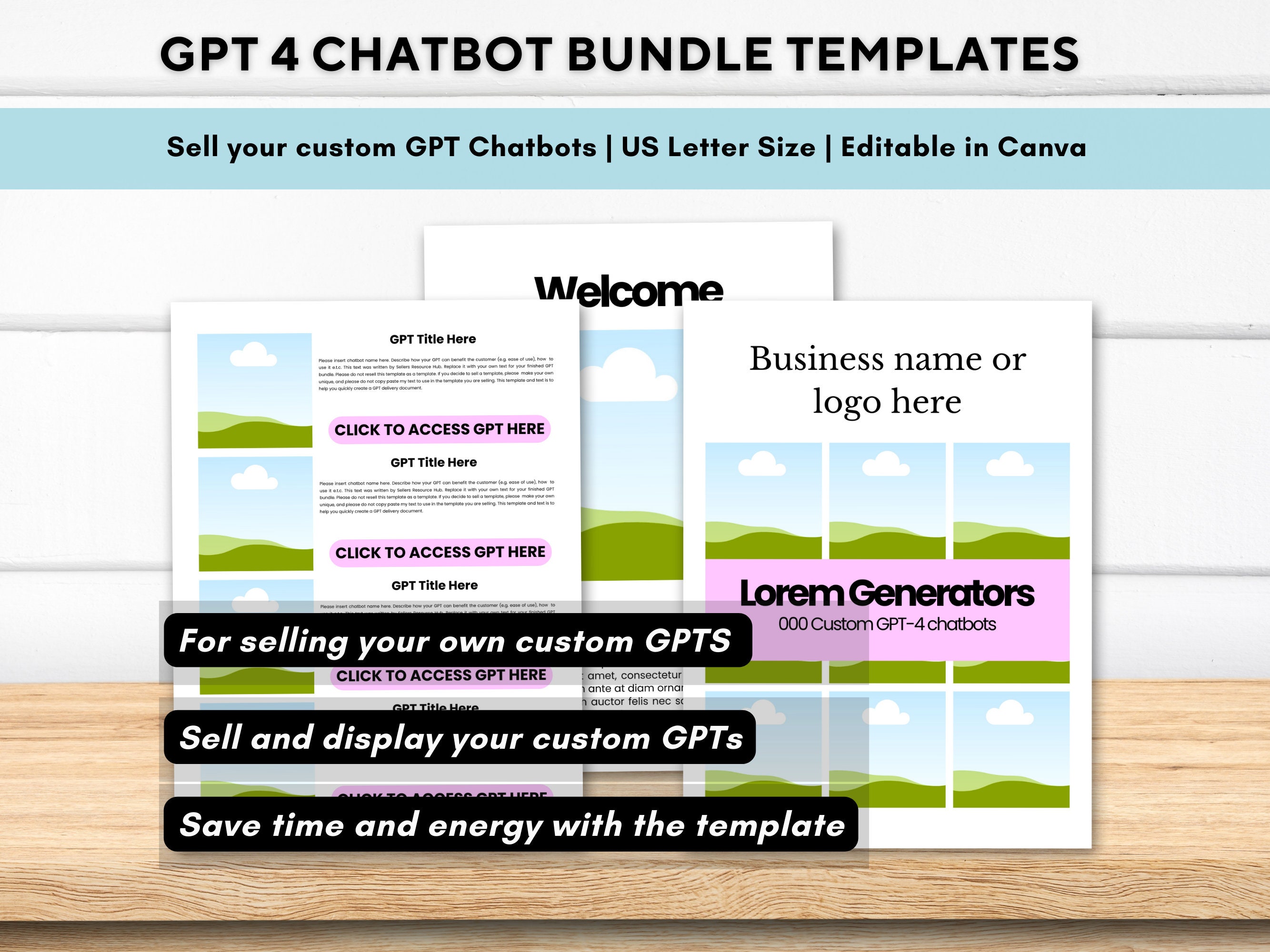 Custom GPT Bundle Canva Template: Professional, Easy-to-edit Solution ...