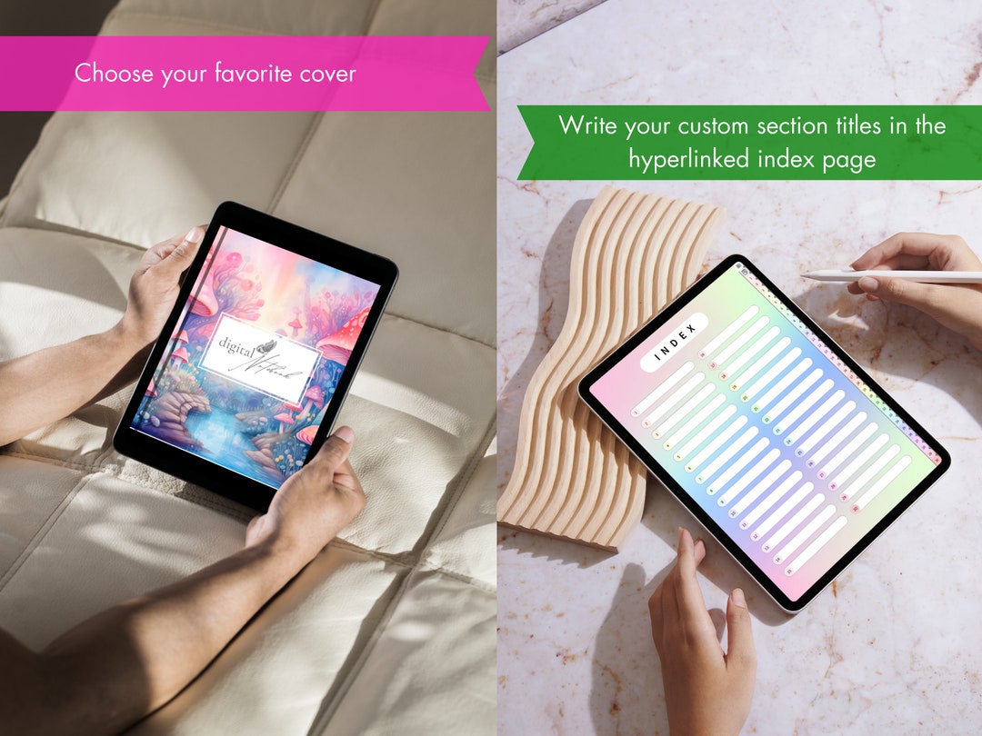 Goodnotes Notebook, Hyperlinked Digital Note Book With Tabs, Study Note ...