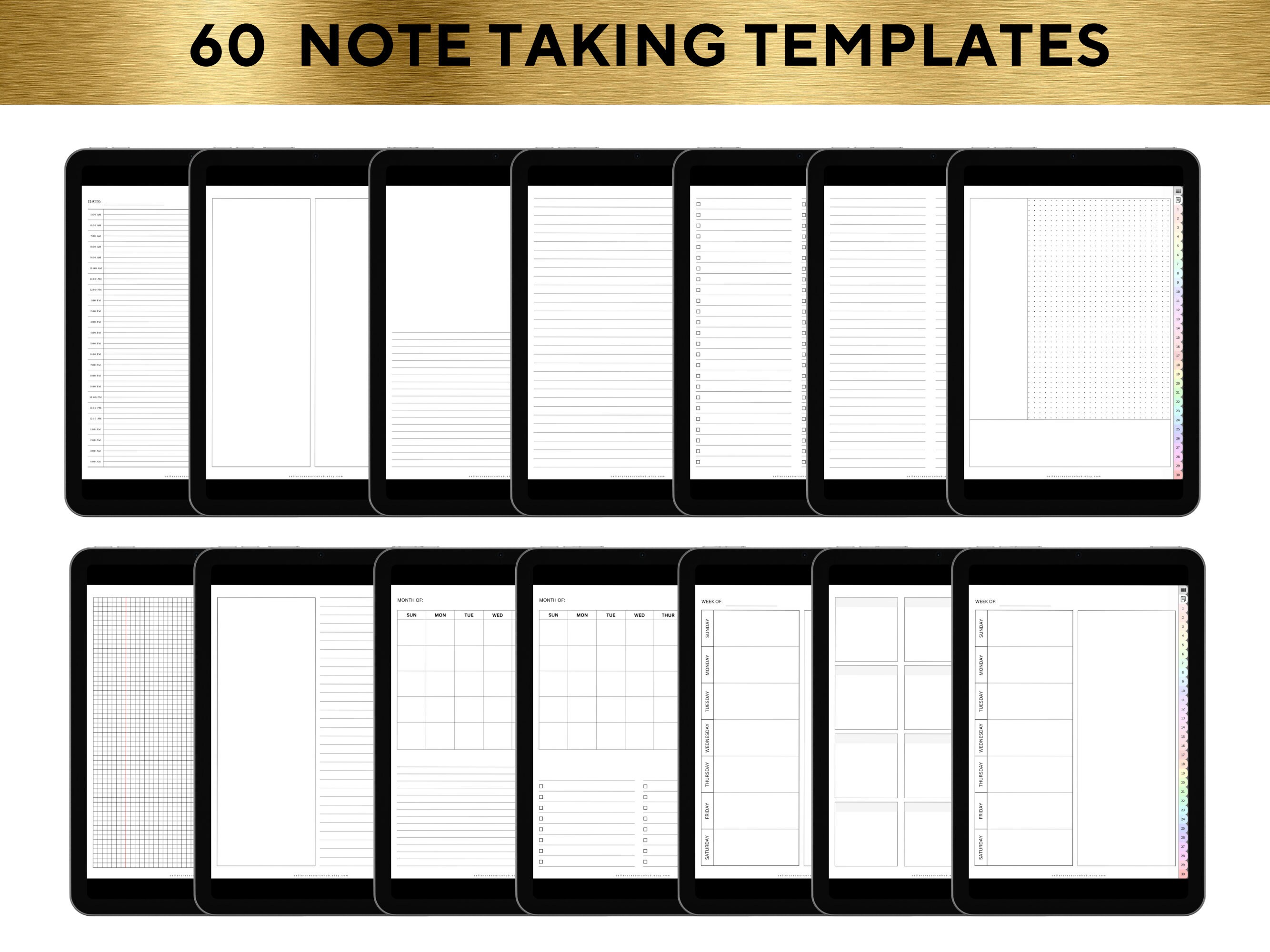 Editable Canva Template for Digital Notebooks to Sell, Monetize Your ...