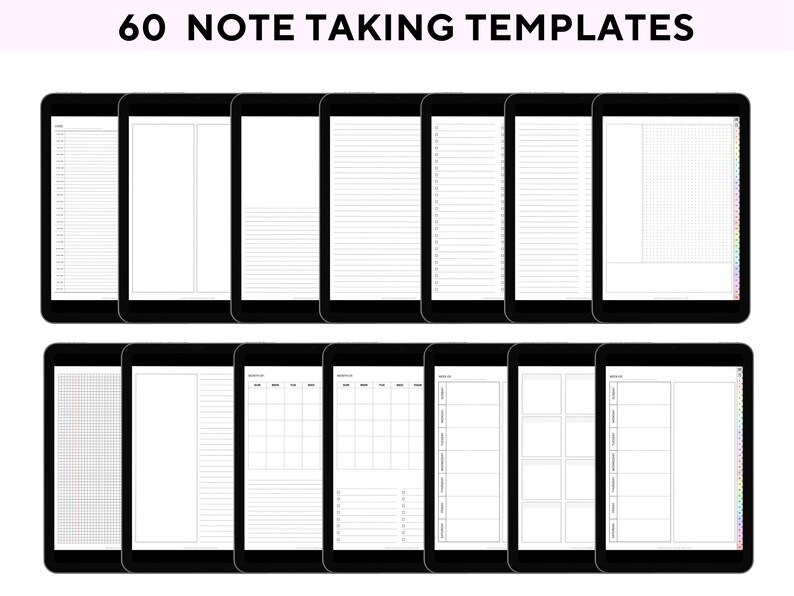 Goodnotes Notebook Template, Digital Note Book With Hyperlinked Tabs ...