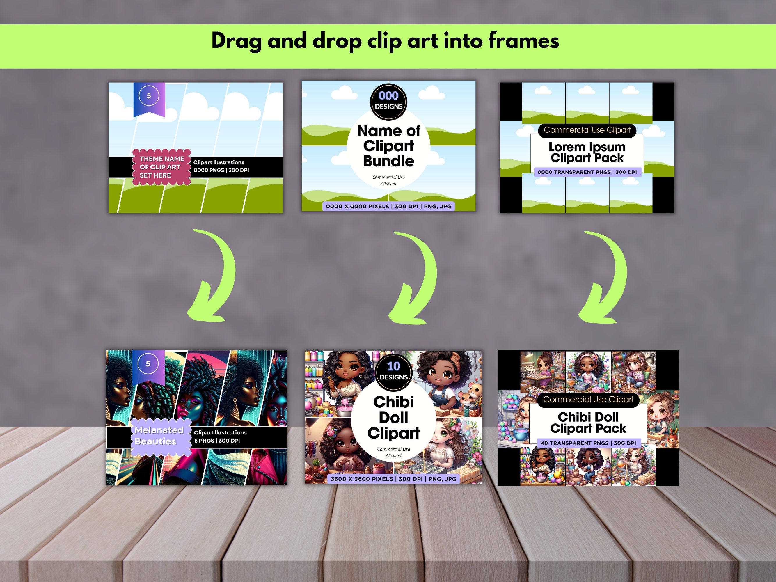 13 Canva Clipart Mockup Templates Bundle for Etsy Sellers & Artists ...