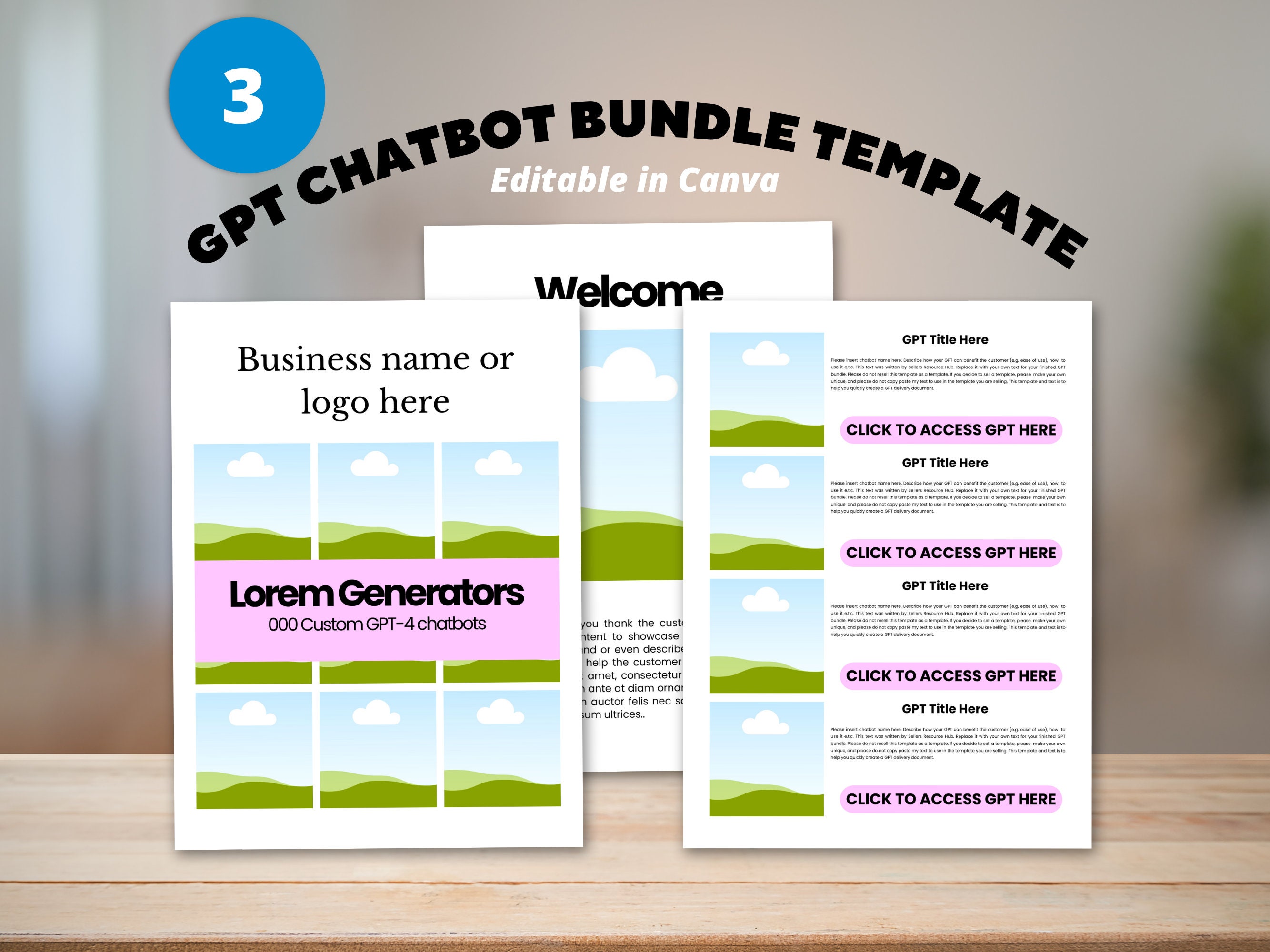 Custom GPT Bundle Canva Template: Professional, Easy-to-edit Solution ...