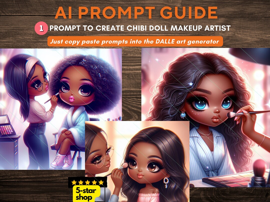 Makeup Artist Chibi Doll AI Prompt Pdf File With 1 Prompt - Etsy
