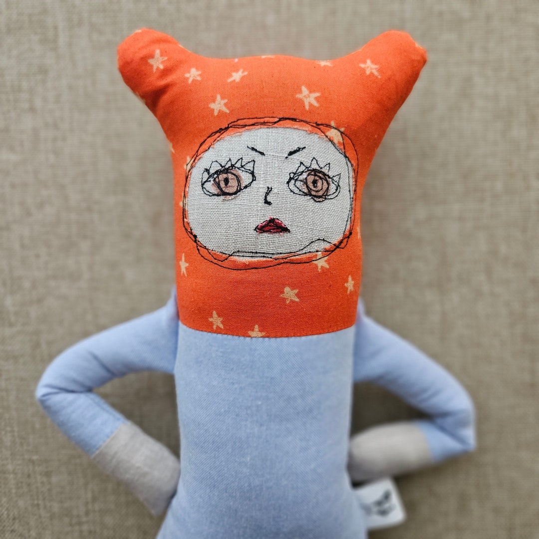 Grumpy Gail - Handmade Grumpy Mad Rag Doll Art - Etsy