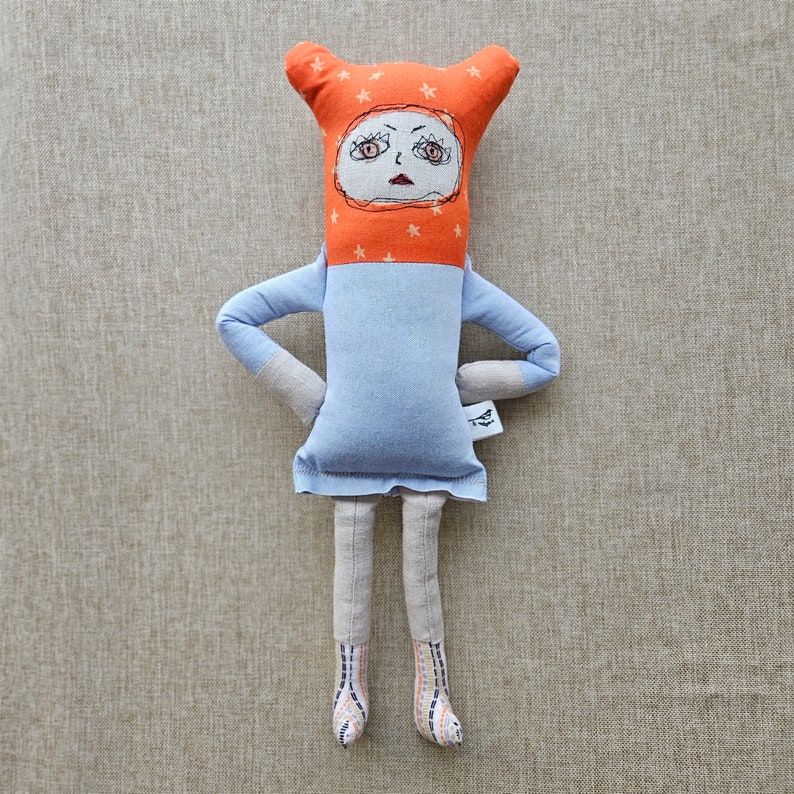 Grumpy Gail - Handmade Grumpy Mad Rag Doll Art - Etsy