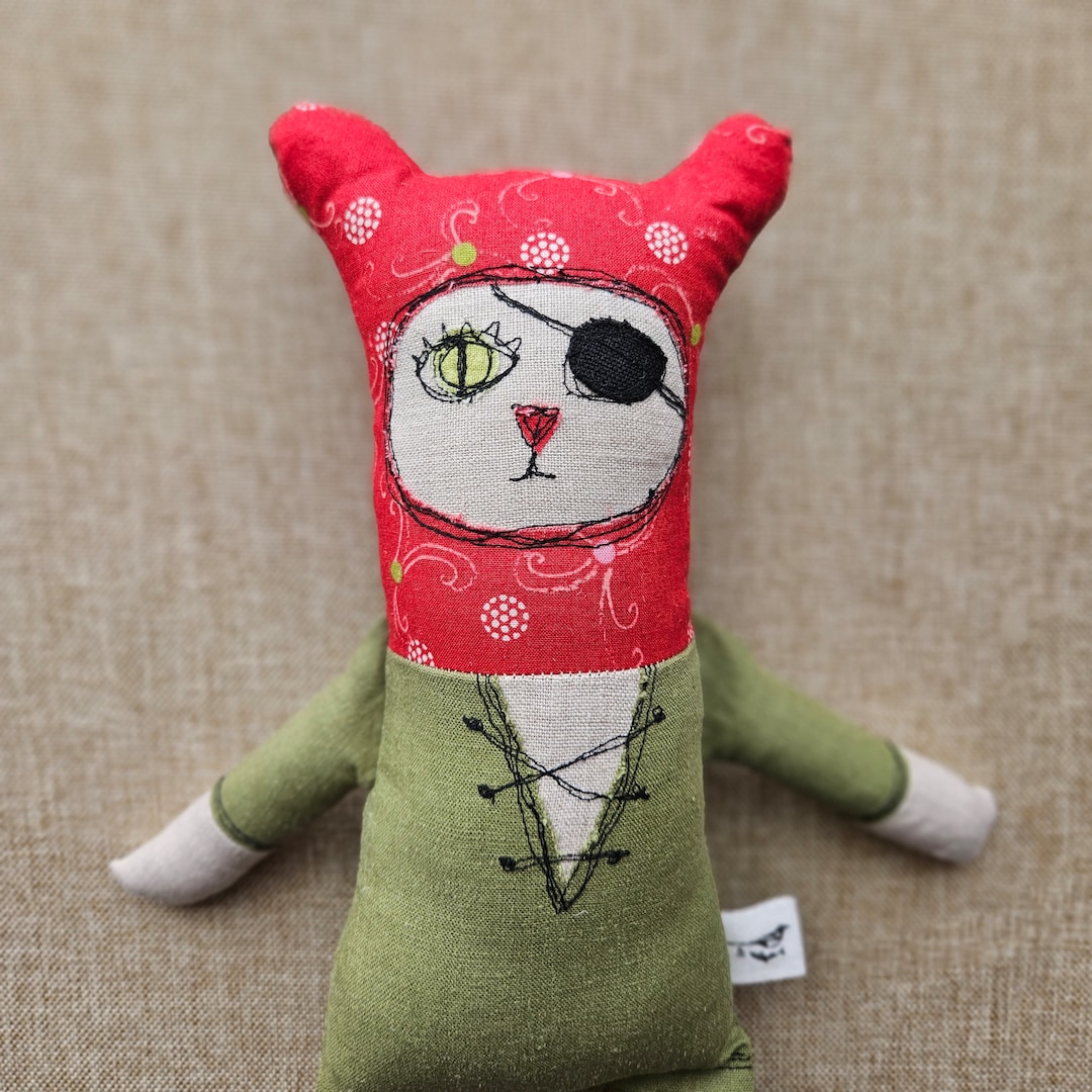 Calico Jack - Handmade Pirate Cat Rag Doll Art - - Etsy