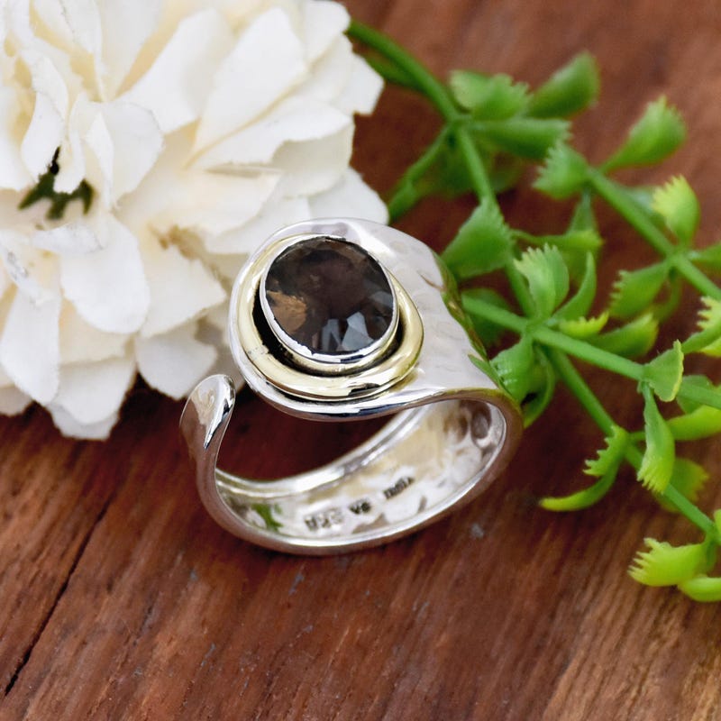 Smoky Quartz Ring - Etsy