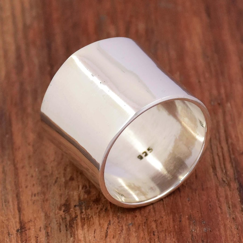 17mm Wide Silver Ring - Etsy