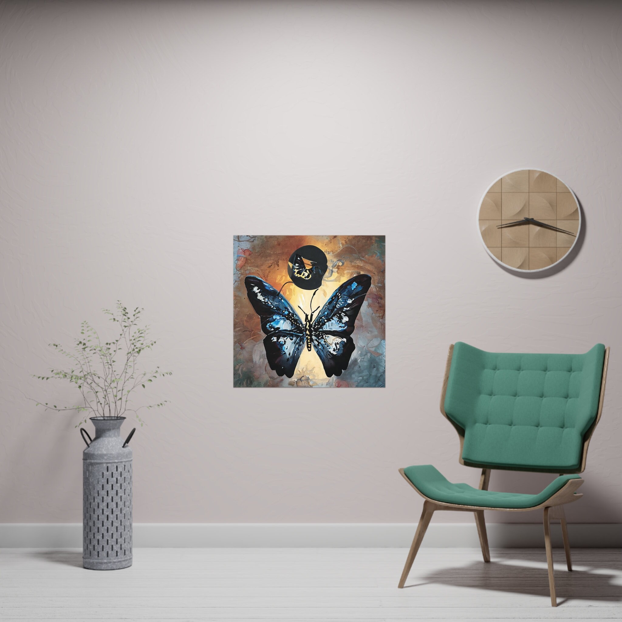 Butterfly Impressionist Painting Paper Poster, Acrylic Art Painting ...