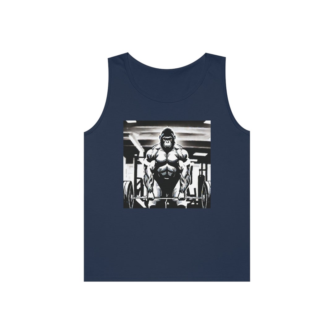 Bodybuilder Gorilla Tank Top, Jungle Gym Monkey Tank Top, Angry Monkey ...