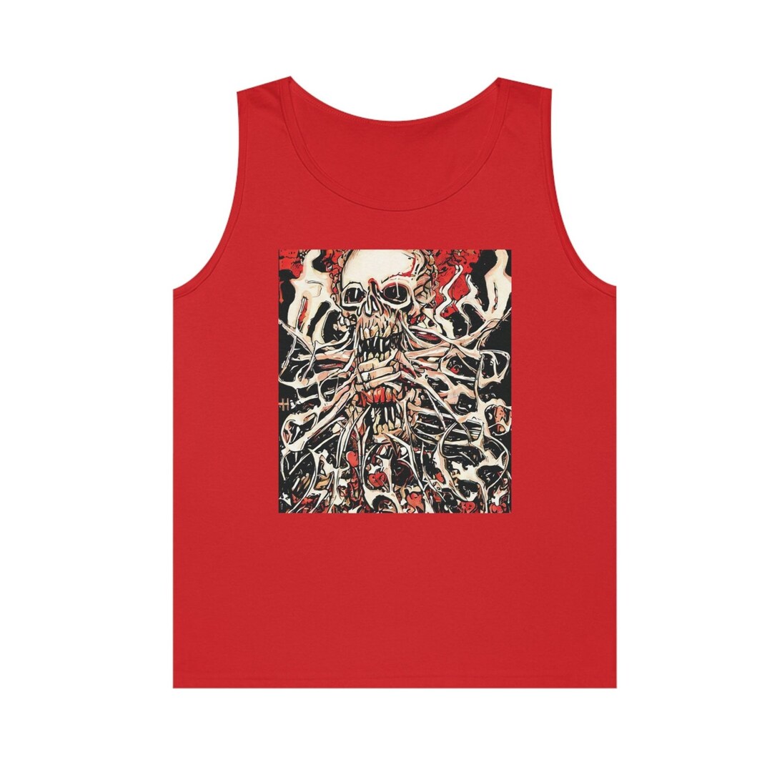 Slamming Brutal Death Metal Tank Top, Gore Art, Skeleton Tank Top ...