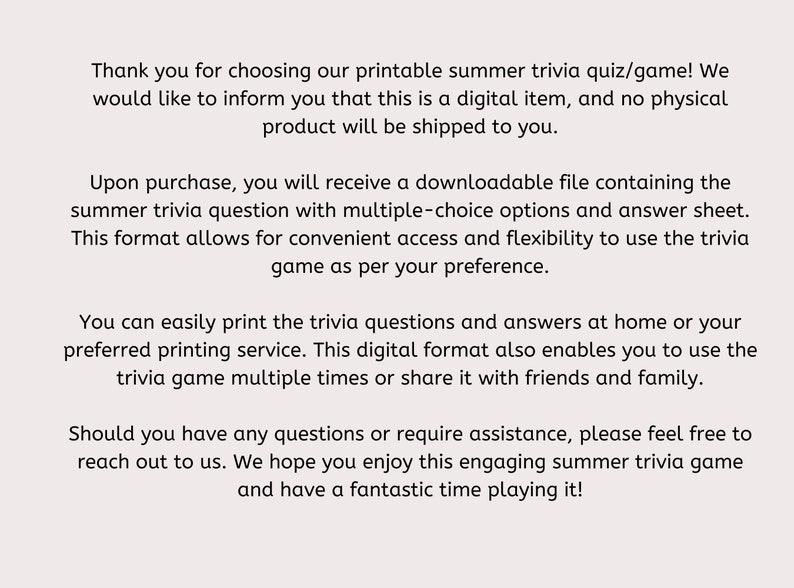 Ultimate Printable Summer Trivia Game: Test Your Knowledge - Fun and ...