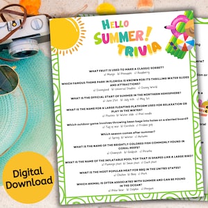 Ultimate Printable Summer Trivia Game: Test Your Knowledge - Fun and ...