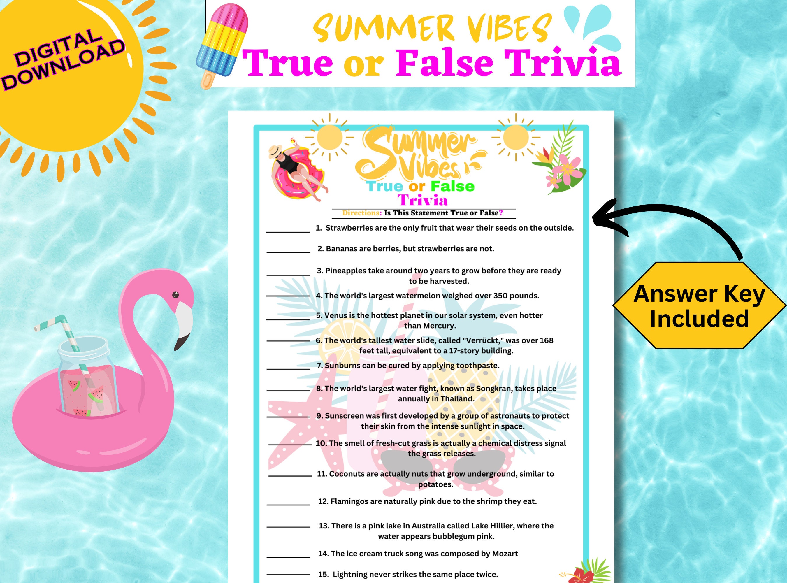 Summer Vibes True or False Trivia: Test Your Summer Knowledge With Fun ...
