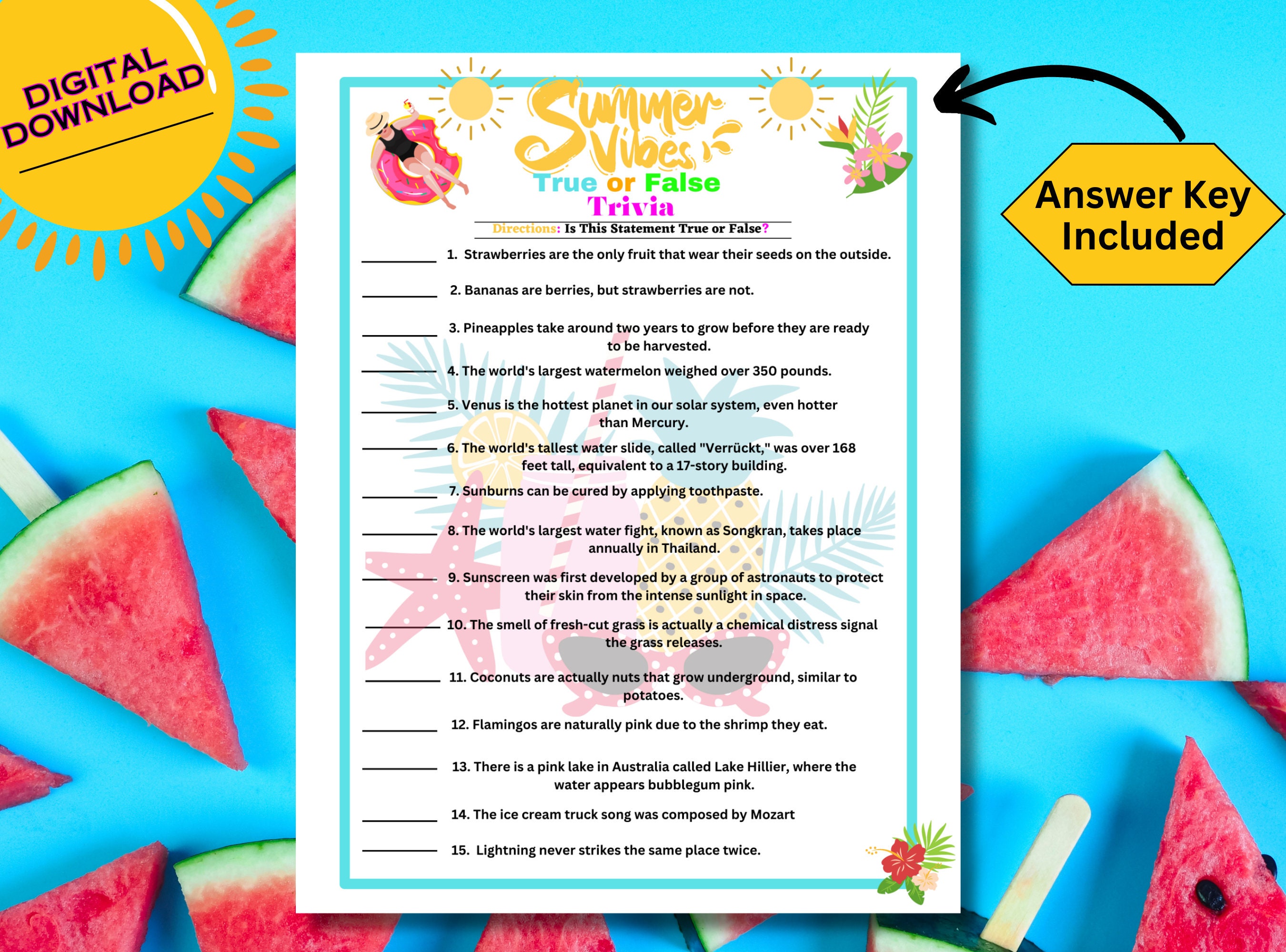 Summer Vibes True or False Trivia: Test Your Summer Knowledge With Fun ...