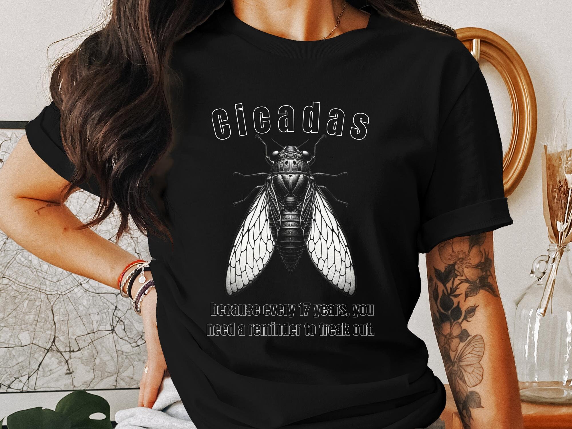 Camiseta de cigarras Diseño de insectos vintage Regalo amante de la ...