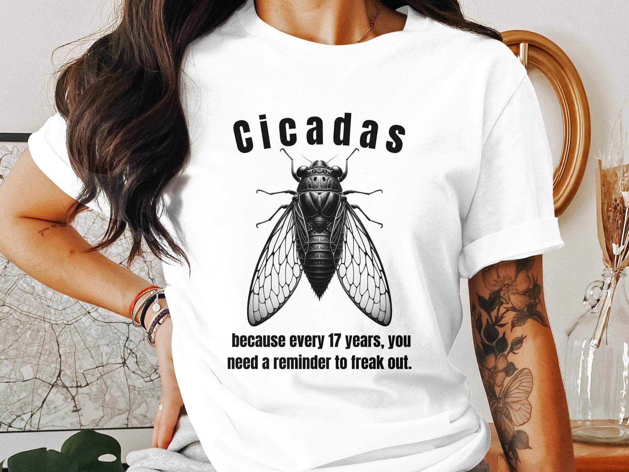 Camiseta de cigarras Diseño de insectos vintage Regalo amante de la ...