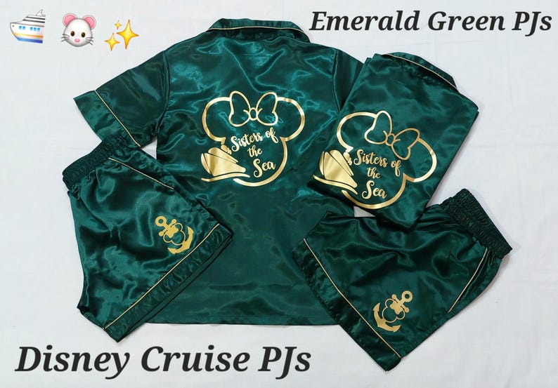 Emerald Green Pjs,personalized Satin Pyjamas,bridesmaid Pyjama,bridal ...